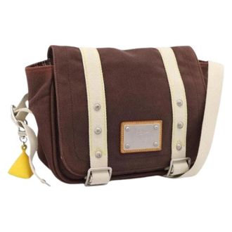 Louis Vuitton Sac &agrave; bandouli&egrave;re Pre-owned Antigua Besace PM - Femme - Pre-owned - Brun - Taille: ONE Size