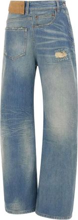 Maison Margiela Femme, Jeans, Bleu, Taille: W29 Twist Wide Leg Jeans