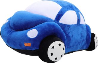 Healifty Auto Kissen Pl&uuml;schspielzeug 40cm Aus Weichem Material Kinder Kuschelkissen in Fahrzeugform F&uuml;r Schlafzimmer Und Reisen Dekoratives Wurfkissen in Blau