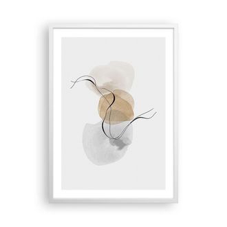 Arttor Wandposter Art Prints 50x70cm Poster Wei&szlig;rahmen Abstrakt minimalistisch Aquarell K&uuml;che Wanddeko Bild Wand Kunstdruck Deko Wandbilder Dekoration Wohnzi