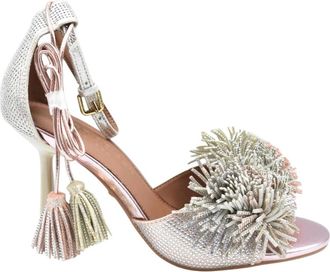 Kurt Geiger Femme, Chaussures, Gris, Taille: 39 EU Pom Pom Ankle Tie Sandal