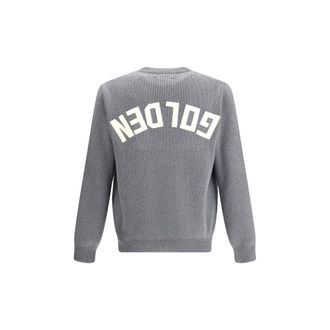 Golden Goose Cotton-Blend Crew Neck Sweater - Gray