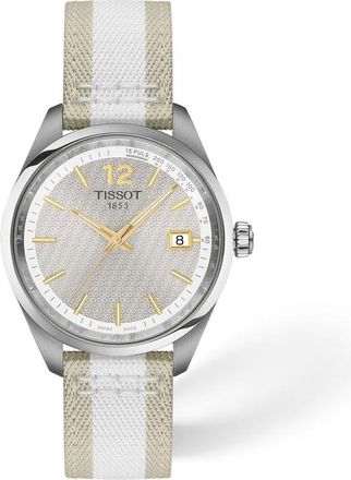 Tissot PR 100 34mm, Schweizer Quarzwerk, Textilband Damenuhr T150.210.17.037.00