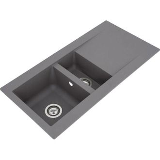 Respekta Mineralite Einbausp&uuml;le 1,5 Becken Denver 100 x 50 cm Sp&uuml;le Sp&uuml;lbecken - Respekta