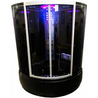 Simba Duschbadewanne Schwarze 130 x 130 cm Chromotherapie - Vienna