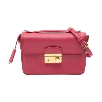 Prada Pre-owned Saffiano Sound Lock Satchel - - Pre-owned - Damen - Rosa - ONE SIZE