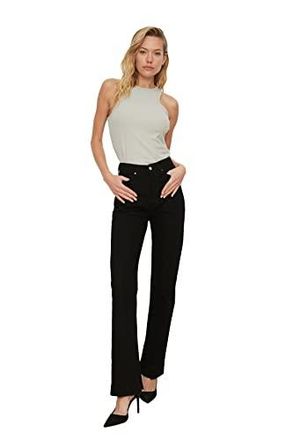 Trendyol Black Tasting High Waist Slim Flare Jeans, 32 aux Femmes
