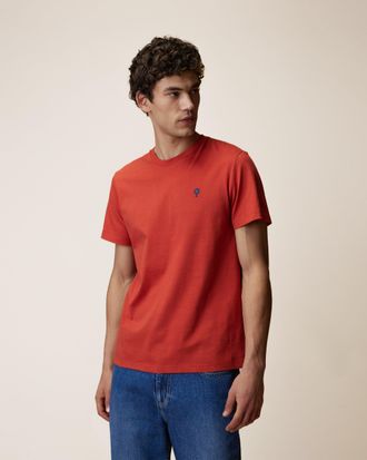 Faguo T-shirt brique coton recycl&eacute;