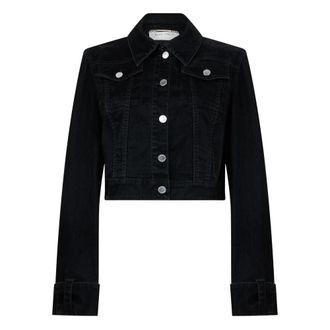 Alberta Ferretti Cropped Denim Jacket - - Jackets - Damen - Schwarzk - S