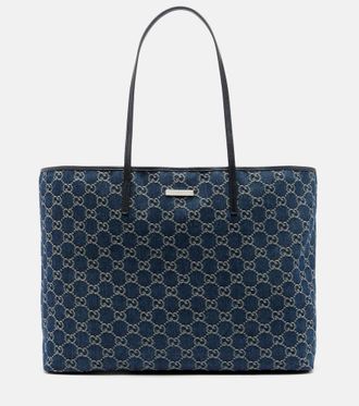 Gucci Tote Bag Essence Large aus Denim mit Leder
