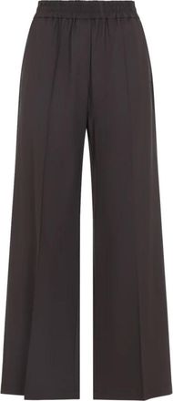 Brunello Cucinelli Femme, Pantalons, Brun, Taille: 36 FR Pantalon Large