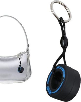 Generic Porte-cl&eacute;s en forme de pneu - Petit sac &agrave; dos - D&eacute;coration de petit sac &agrave; main - Accessoires de d&eacute;coration r&eacute;aliste pour et adultes, Bleu, Refer to de