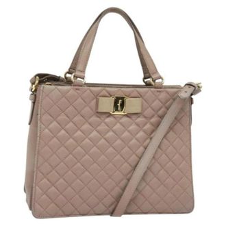 Ferragamo Pre-owned Leder Handtaschen - - Pre-owned - Damen - Rosa - ONE SIZE