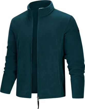 TOG24 Revive Herren Fleecejacke Warm Strickjacken D&uuml;nn Leicht Outdoor Fleecejacken Sweatjacke Winterjacke M&auml;nner mit Full Zip F&uuml;r Wander Freizeit Sport Dunk