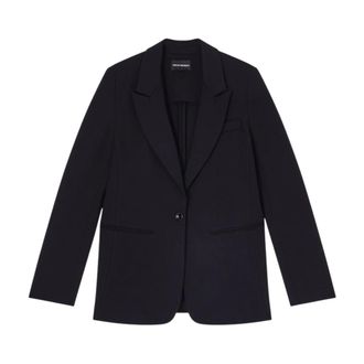 Emporio Armani Femme, Vestes, Noir, Taille: 40 FR Veste en Interlock Stretch Viscose