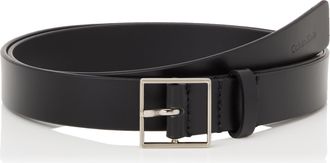 Calvin Klein Damen Minimalist Square Belt 2.5 K60K612923 Fester G&uuml;rtel, Black (Ck Black), 90
