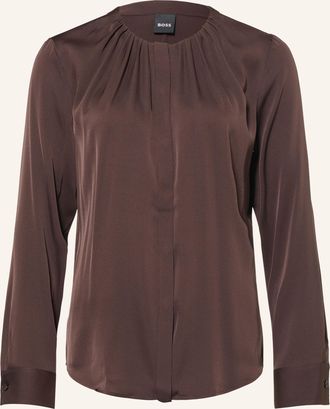 HUGO BOSS Bluse Banorah Mit Seide braun