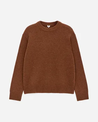 Arket Pullover Aus Schwerem Wollstrick -Braun