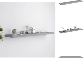 vidaXL Schwebendes Wandregal Grau 120x23,5x3,8 cm MDF - Wandregal - Schwebend - Grau - Wohnraumdeko - Möbel
