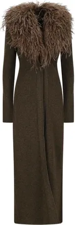Blumarine Femme, Pulls, Vert, Taille: 38 FR Cardigan piume