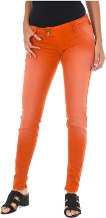 Met Slim Fit Denim Jeans - - Jeans - Damen - Orange - W29