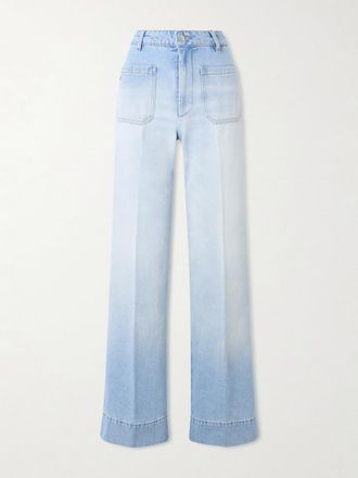 Victoria Beckham Alina Hoch Sitzende Jeans Mit Weitem Bein - Blau
