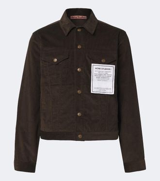 Acne Studios Veste en velours de coton &agrave; appliqu&eacute;s