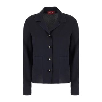 Gucci Damen, Blusen & Hemden, Blau, LGr&ouml;&szlig;e