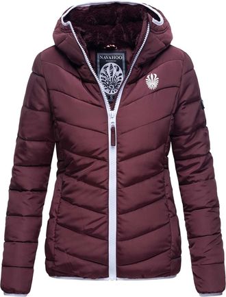 Navahoo Damen Jacke Steppjacke Übergangsjacke gesteppt Stepp Herbst B675 [B675-Elv-Weinrot-Gr.M]