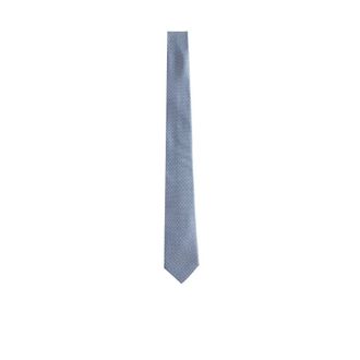 Ferragamo Homme, Accessoires, Bleu, Taille: ONE Size Gancini Print Silk Tie