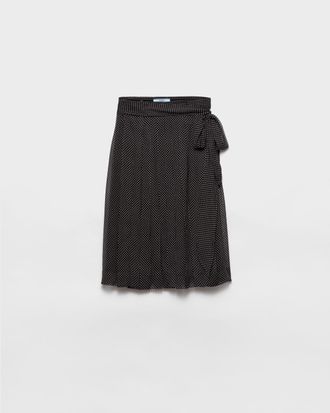 Prada Wickelrock aus bedrucktem Chiffon
