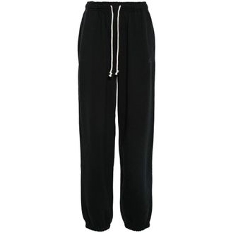New Balance Schwarze Baumwoll-Jersey Elastische Hose - - Trousers - Damen - Schwarzk - S