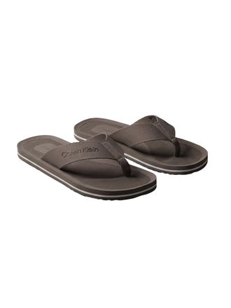 Calvin Klein Zehentrenner CALVIN KLEIN CITY THONG SLIDE, Herren, Gr. 43, grau, Textil, unifarben, Basic, Schuhe Zehentrenner, Strandschuh, Pool Slides, Badeschuh, 