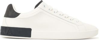Dolce & Gabbana Portofino personnalis&eacute; M Baskets Lear blanches