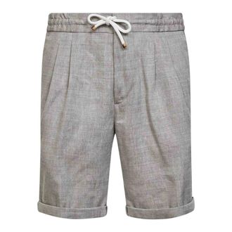 Brunello Cucinelli Homme, Shorts, Gris, Taille: L Chevron Bermuda Shorts