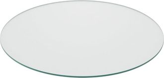 Relaxdays Plaque en verre de s&eacute;curit&eacute; tremp&eacute;, pour table et chemin&eacute;e, ronde, &oslash; 70 cm, 8 mm d&eacute;paisseur, transparente - Relaxdays