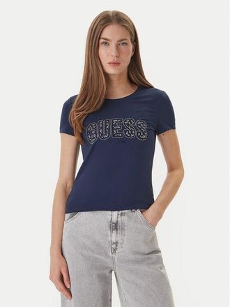 Guess T-Shirt W5GI04 J1314 Dunkelblau Slim Fit
