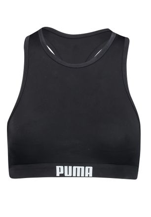 Puma Damen High NCK T Badebekleidung, Undurchsichtige, Schwarz, S