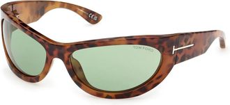 Tom Ford unisex, Accessoires, Brun, Taille: 62 MM Leona-02 Lunettes de soleil