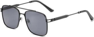 Generic Lunettes de soleil de luxe en métal pour hommes pour femmes mode grandes lunettes de soleil masculines classiques noires conduite voyage nuances, BK,G