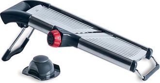 Lacor Lacor - 60274 - ProSlice Mandoline, 2 Klingen, 2 Schnittarten, Scheiben 0-9 mm, Julienne 4,5 und 9 mm, Fingerschutz, Abnehmbare Klinge, Edelstahl, 41,