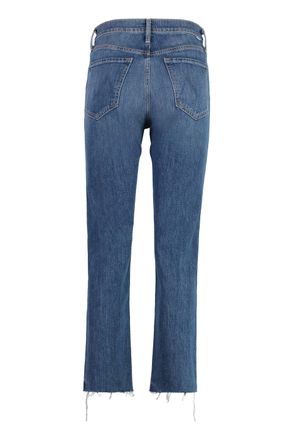 Mother Womens Tomcat Cropped Skinny Jeans Denim Cotton