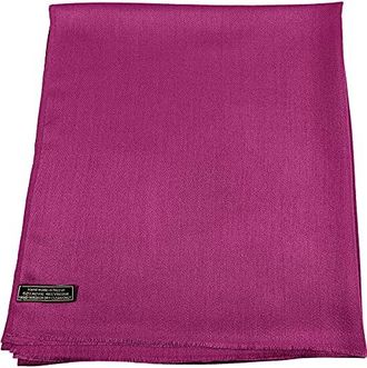 CJ Apparel Fuchsia Violet Echarpe de Pashmina en Ch&acirc;le N&eacute;palaise Solide Couleur Unie Conception Wrap &Eacute;tole Secondes