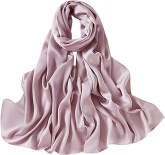 Lina & Lily Écharpe châle en satin soyeux pour femme pour robe de soirée de mariage, vieux rose, Taille unique