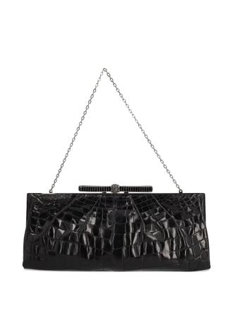 Valentino Garavani pochette à effet peau de crocodile (2023) - Tons neutres