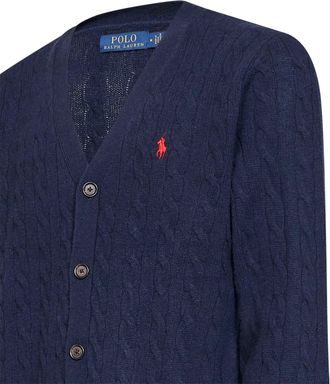Polo Ralph Lauren Cable-Knit Wool and Cashmere Cardigan - Navy