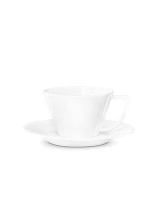 Rosendahl Copenhagen Teetasse mit Untertasse 28 cl Grand Cru klassisch klare Linien, Weiss