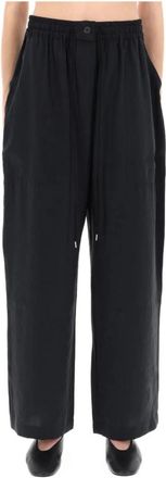 STUDIO NICHOLSON Femme, Pantalons, Bleu, Taille: 38 FR Pantalon Ample D&eacute;contract&eacute; &agrave; Cordon de Serrage
