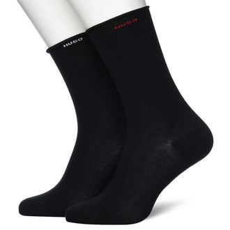 HUGO BOSS Damen 2P Rs Uni Cc W Regular Socks, Black1, 36-42