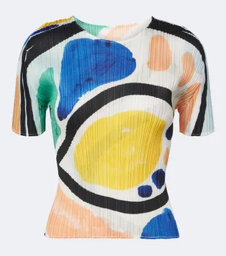 Pleats Please Issey Miyake Bedrucktes Top Roll